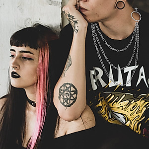 6 Pieces Pants Chain Wallet Chain Butterfly Lock Charm Jeans Chains Pocket Punk Chain Hip Hop Rock Chains for Women Men