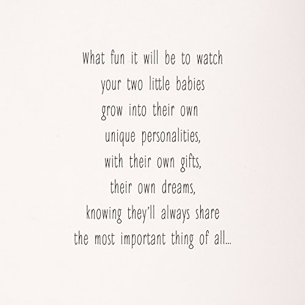 Hallmark Baby Shower Card (Congratulations Twins) - 399RZB1032