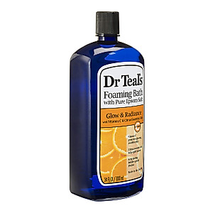 Dr Teal's Foaming Bath Variety Gift Set (2 Pack, 34oz Ea.) - Glow & Radiance Vitamin C & Citrus, Detoxify & Energize Ginger & Clay - Essential Oils with Epsom Salt - Treat Your Skin, Senses & Stress
