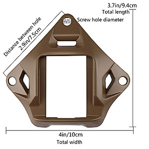 Tactical Helmet NVG Mount Shroud Steel Sports Camera Bracket Base for ACH MICH OPS-Core Fast Helmet (Tan)