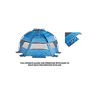 OMNICORE DESIGNS InstaShade XL 4 Person Pop Up Easy Set UP Beach Tent - Green