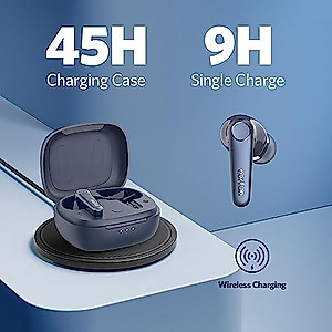 EarFun Air Pro 3 Noise Cancelling Wireless Earbuds, Qualcomm® aptX™ Adaptive Sound, 6 Mics CVC 8.0 ENC, Bluetooth 5.3 Earbuds, Multipoint Connection, 45H Playtime, App Customize EQ, Blue
