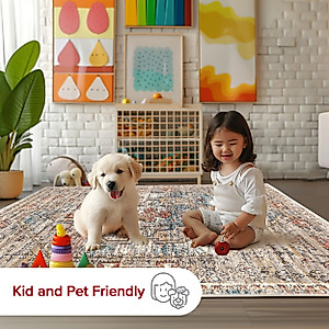 nuLOOM Marley Traditional Medallion Fringe Area Rug, 4' x 6', Beige, Rectangular, 0.3" Thick