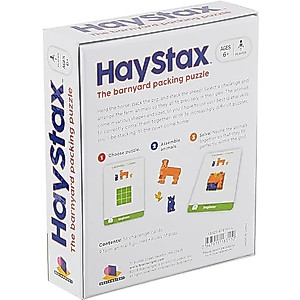 Brainwright Hay STAX - The Barnyard Packing Puzzle Multicolor, 5"