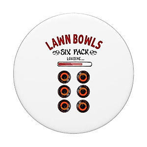 Funny Lawn Bowls Six Pack Idea For Women & Lawn Bowling PopSockets Swappable PopGrip