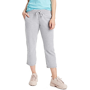 Hanes Womens French Terry Capri Athletic-sweatpants, Light Steel, Small US