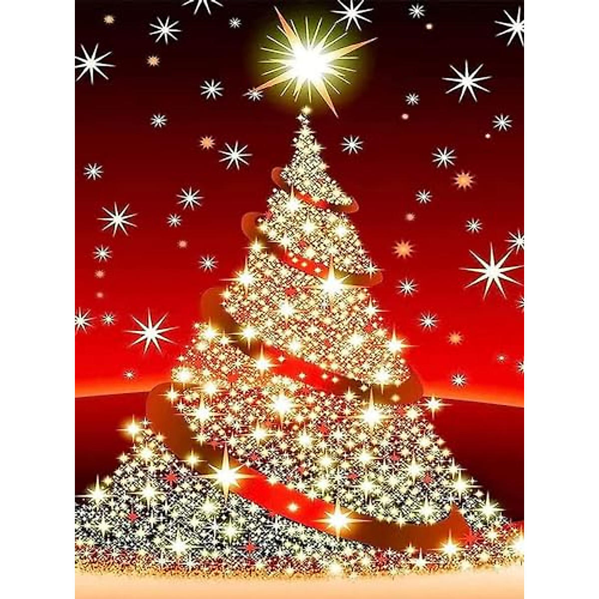 Christmas Tree Diamond Painting Kits for Adults - 5D Diamond Art Kits for Adults Kids Beginner,DIY Round Full Drill Paintings with Diamonds Gem Art for Adults Home Wall Decor Gifts 11.7x15.8inch
