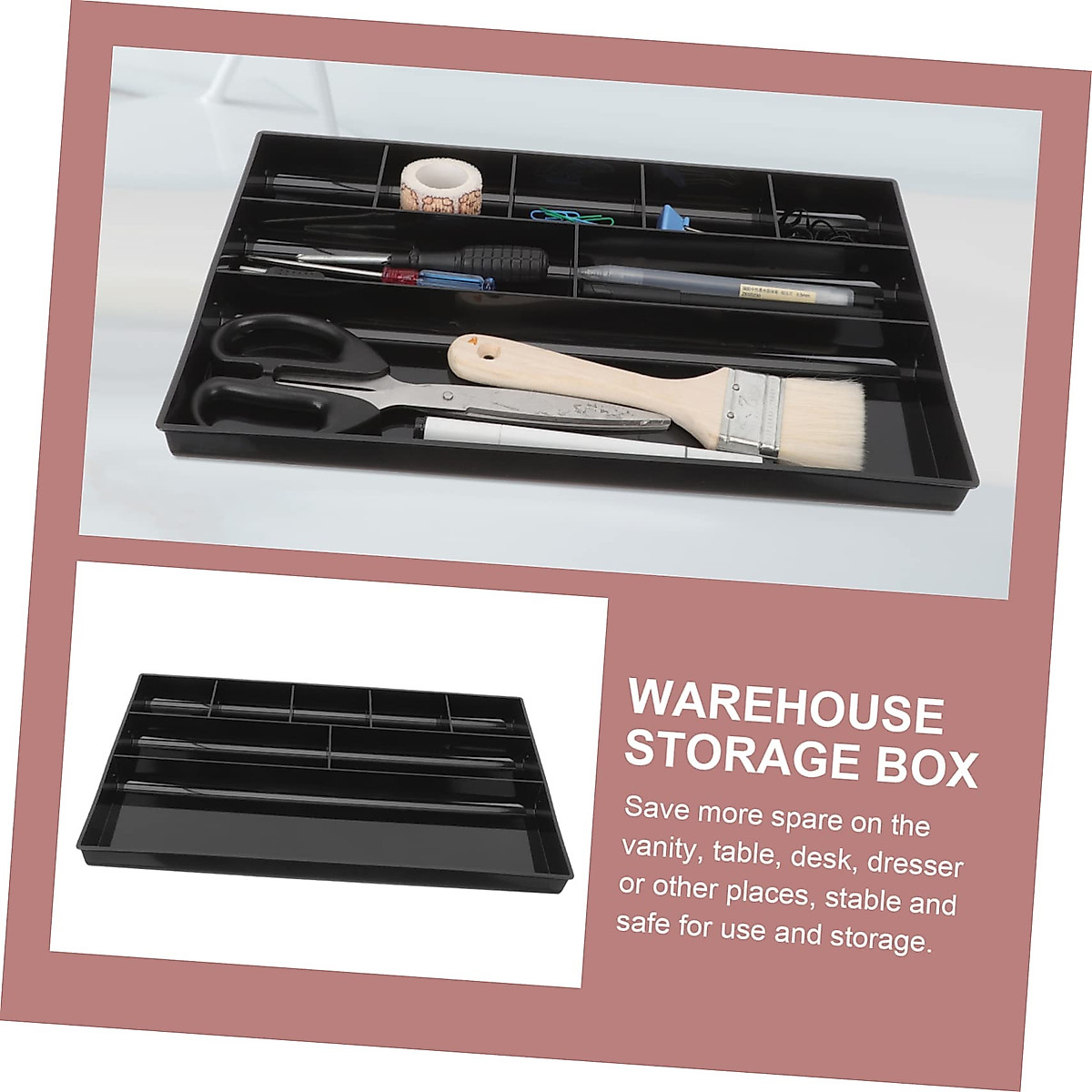 BESTOYARD 3pcs desktop storage box closet organizer under sink organizers and storage organization and storage dresser organizer changing table organizer office plastic trash box drawer