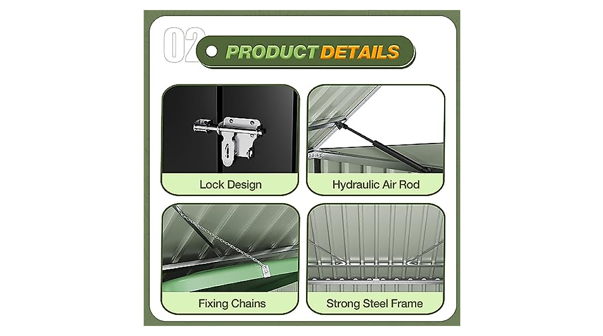 Flamaker 5.8x3.3 FT Storage Shed - Optimize Your Outdoor Space