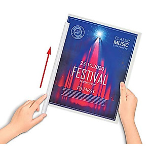 Sliding Bar Clear Report Covers, 50 Per Box, White Slider Bars, Durable 5 mil Poly Thickness, Letter Size, by Better Office Products, Transparent Report Covers with White Slider Bars, Box of 50