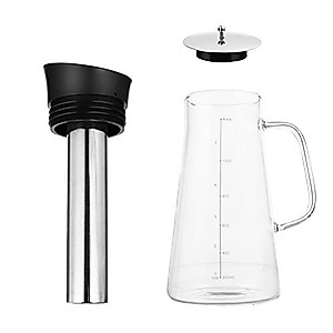 CRILSTYLEO 1pc Filter Jug Coffee Clear Tea Kettle Iced Brew Espresso Machine Large Capacity Water Jug Stainless Tea Kettle Water Carafe with Lid Pots Drink Strainer Pitcher with Lid Glass