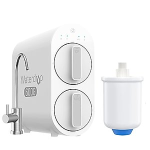 Waterdrop G2P600 Reverse Osmosis System with WD-PMT Mini Tank, 600 GPD Tankless RO Water Filter System, Under Sink RO System, 7 Stage Filtration, 2:1 Pure to Drain, Bundle