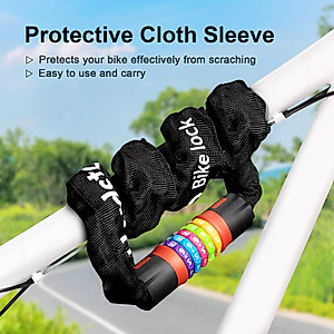 Hydsto Rainbow Bike Lock Combination - 5-Digit Resettable Scooter Lock - 3.2 FT Heavy-Duty Anti-Theft Lock for Bicycle, Motorcycle, Electric Scooter, Gate, Fence