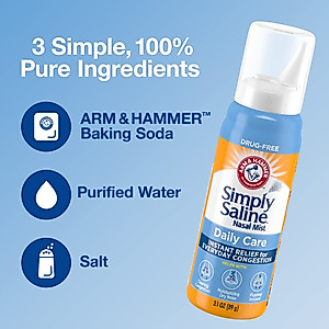 Simply Saline Nasal Mist 3 oz (Pack of 2)