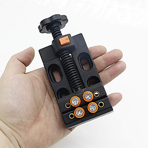 Universal Mini Drill Press Vise Clamp Table Bench Vice for Jewelry Walnut Nuclear Watch Repairing Clip On DIY Sculpture Craft Carving (Clamping Range: 0-2inch ABS)