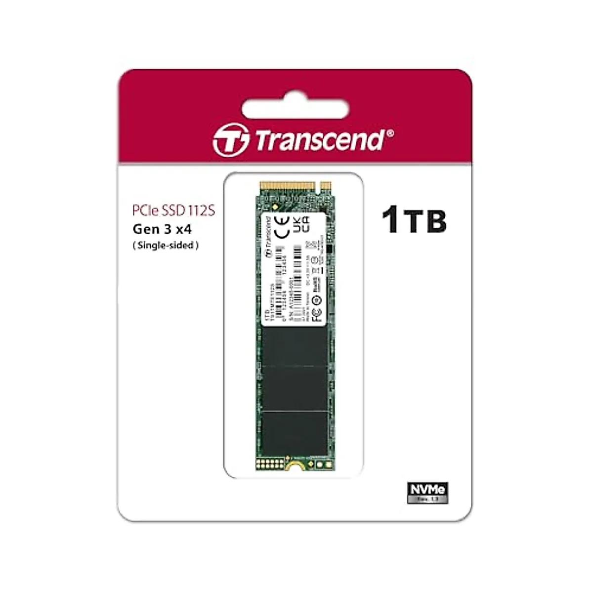 Transcend 1TB NVMe PCIe Gen3 x4 MTE112S M.2 SSD Solid State Drive TS1TMTE112S
