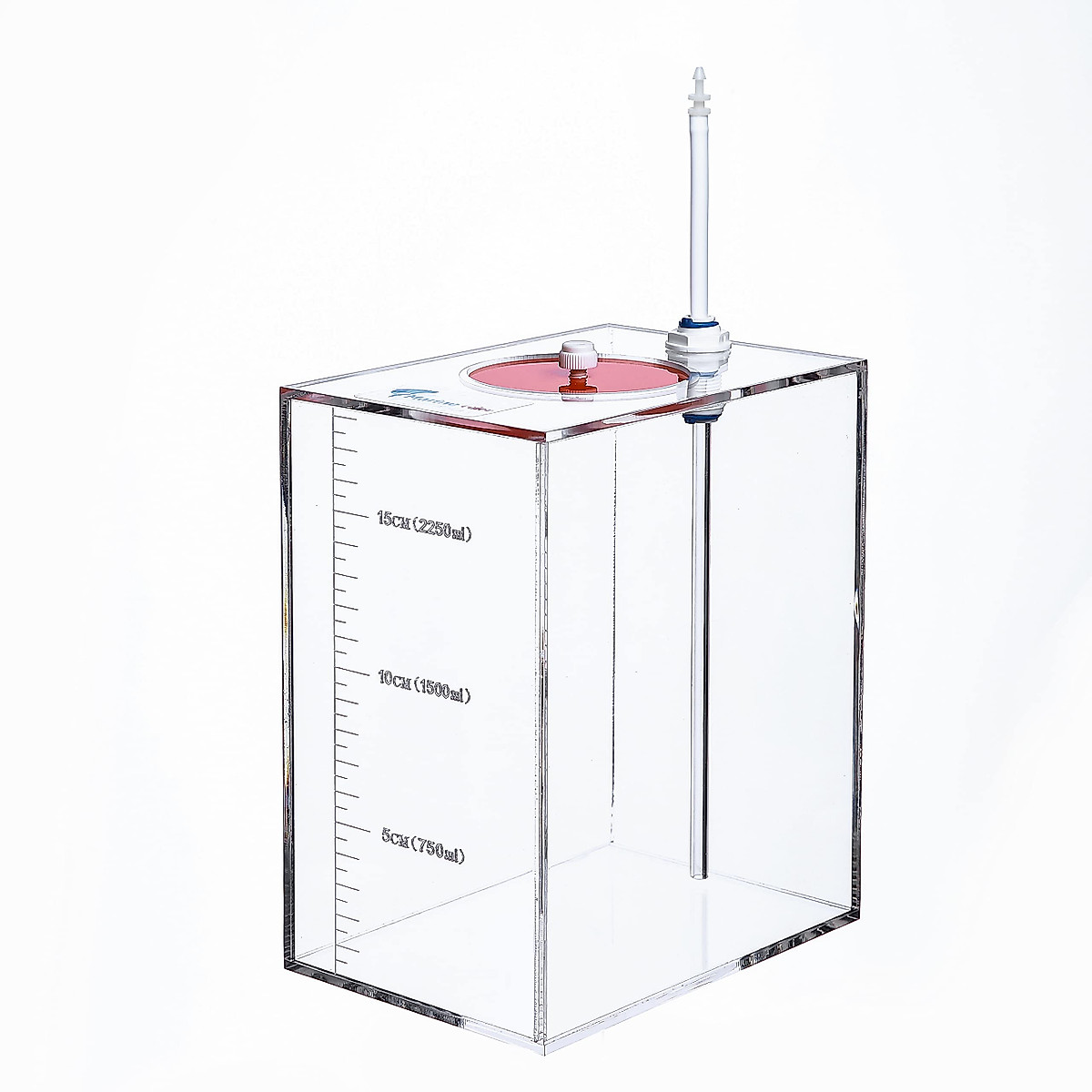 DEHAO Acryli Made Liquid Storage Bucket, Working with Dosing Pump,Auto Top Off System Reservoir Container, 1 Room 0.7 Gallons