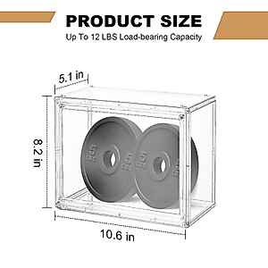 Medicine Cabinet Wall Mounted, Small Bathroom Wall Cabinet with Detachable Partitions and Waterproof Frame, Self Adhesive Farmhouse Storage Cabinet for Smooth Wall Surface and Countertop - Clear S