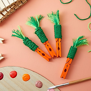 100-Pack Large Wooden Clothespins for Laundry, 4-Inch Heavy-Duty Wood Clips with Metal Springs for Hanging Clothes, Photo Displays, Arts and Crafts, Bulk (Brown)