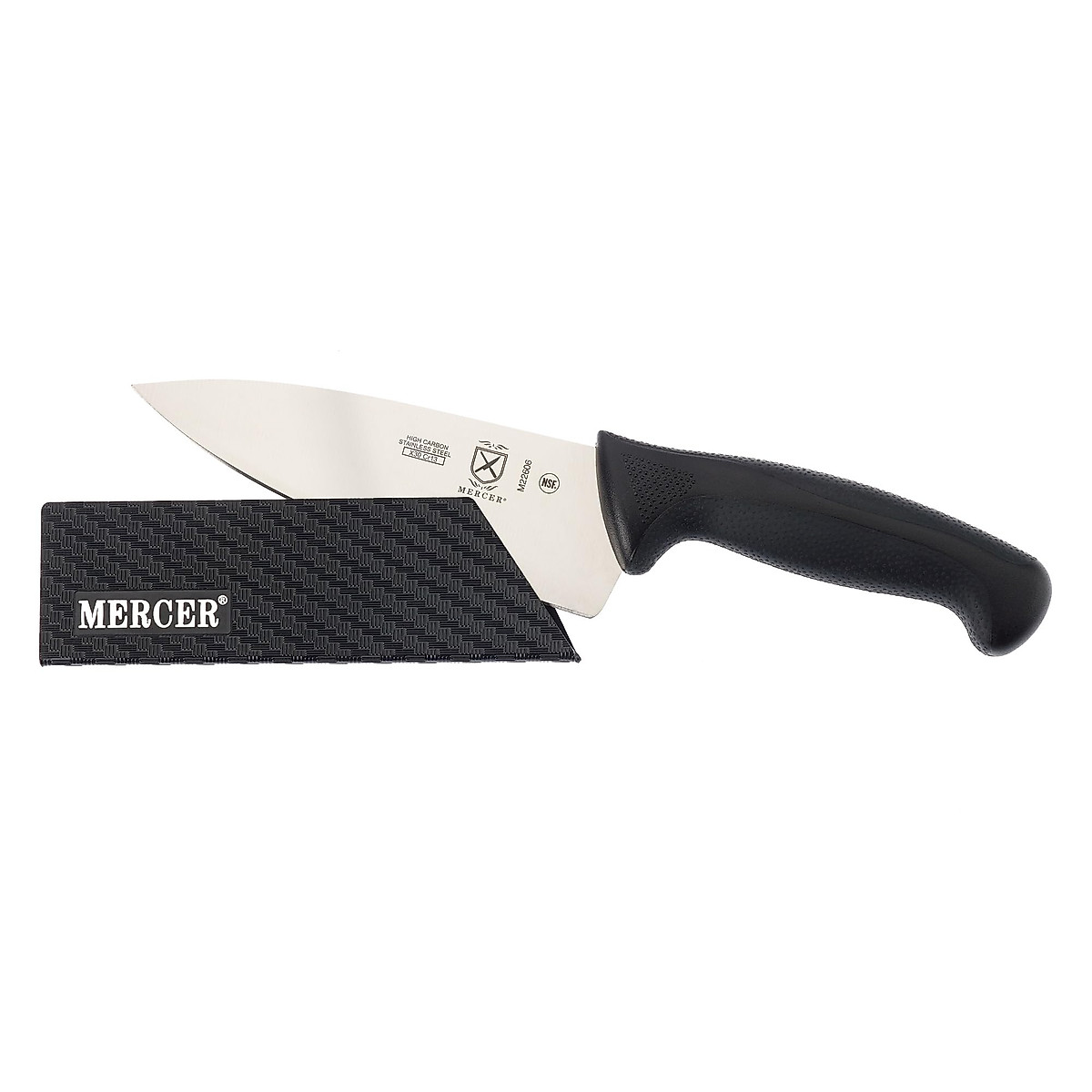 Mercer Culinary Felt Lined Knife Guard, 8" x 2", Black
