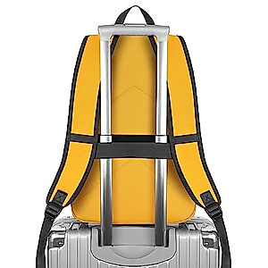 Mancro Travel Laptop Backpack, 15.6 in Anti Theft Backpack for Women Men with USB Charging Port, Water Resistant Computer Backpack Backpack Gift, Yellow