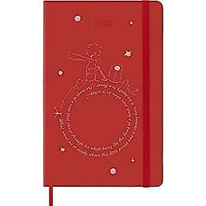 Moleskine Limited Edition Le Petit Prince 12 Month 2023 Weekly Planner, Hard Cover, Large (5" x 8.25"), Rose