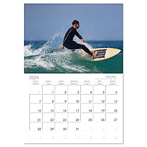 Surfing in Brittany (Monthly Wall Calendar 2024 11.7" x 16.5" (open)), CALVENDO 14 Month Calendar