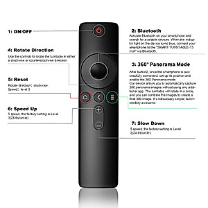 LENDOU 13 inch White Smart Turntable Large Rotating Display Stand with Remote Commercial Product Photography Turntable 99lb Capacity 360 Photo Booth from Shot to Export in Minutes