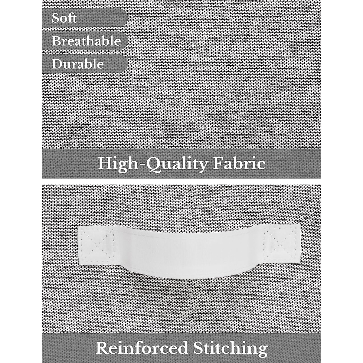 StorageWorks Closet Storage Bins, Trapezoid Organizer Box for Shelves, Fabric Clothes Bin, Foldable Organizing Baskets with Handles, Jumbo, Gray, 3-Pack