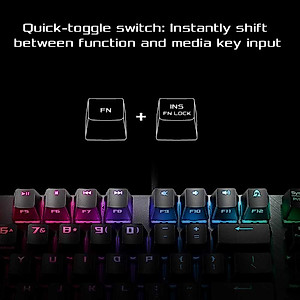 ASUS RGB Mechanical Gaming Keyboard - ROG Strix Scope Deluxe | Cherry MX Silent Red Switches | 2X Wider Ctrl Key for FPS Precision | Gaming Keyboard for PC