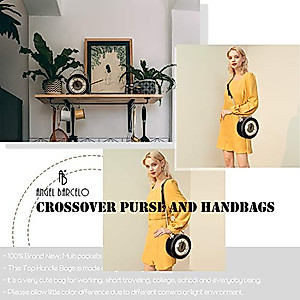 Angel Barcelo Crossover Purse and Handbags Fashion Womens Shoulder bag Handbag (Black)