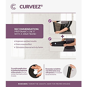 CURVEEZ Osmotic Plastic Body Sweat Wrap, Workout & Sweat Enhancer - Stomach Wrap for Belly - Diy Sauna Body Wrap - Waist Trimmer