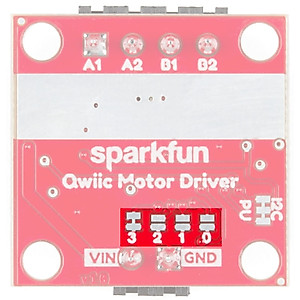 SparkFun Qwiic Motor Driver I2C Plug and Play Breakout No Soldering required to control small DC Motors 1.2A Steady state drive per channel 1.5A Peak 2 channels 127 levels of drive strength 3.3V Logic