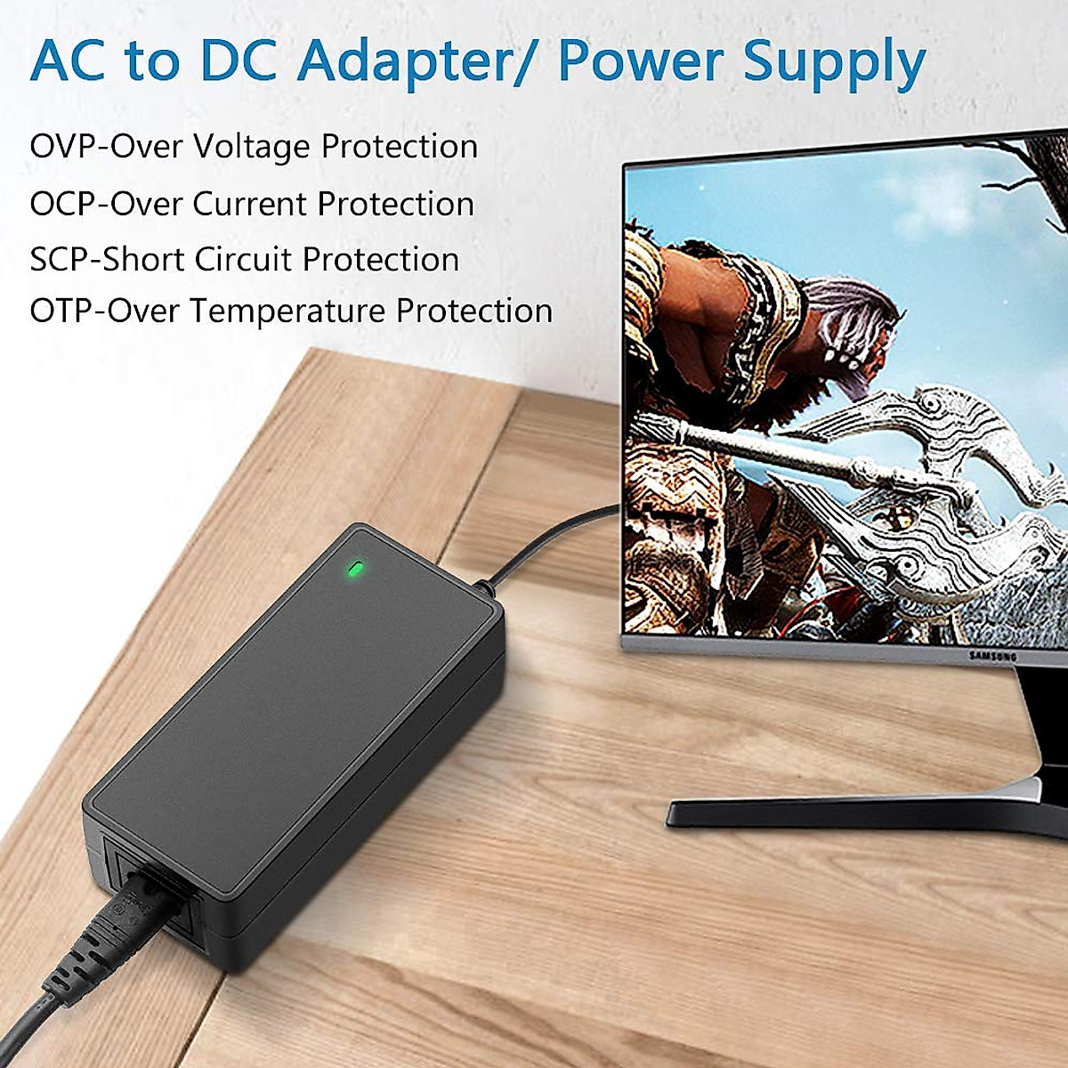 SHNITPWR 14V Power Cord for Samsung Monitor 14V 3A 2.5A 2.14A 1.78A 42W Power Supply AC DC Adapter for Samsung SyncMaster 15" 17" 18" 19" 20" 22" 23" 24" 27" Screen TFT LED LCD TV Monitor