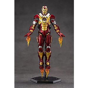 KUOMISUL 7 Inch Ironmɑn MK17 Action Figure,Exquisite Painting Collectible Toy with Lots of Accessories (1/10 Scale)