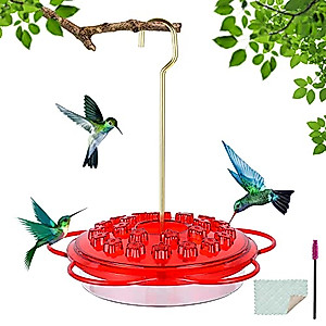 Outdoor Hummingbird Feeders,Leak-Proof,The Moat,Easy to Clean and Fill,Nectar Guards Feeder for Wild Hummingbirds,Hanging Hummingbirds Feeder for Deck,Patio,Outside