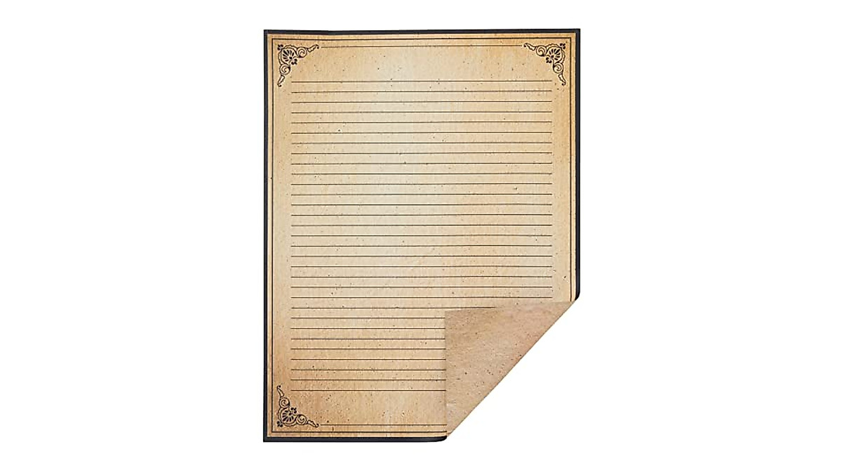 Vintage-Style Lined Stationery - 96 Sheets for Writing