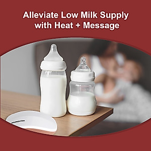 WELLCOMFORT 2-in-1 Warming Lactation Massager, Adjustable Heat & Vibration Modes for Clogged Milk Ducts, Pumping and Breastfeeding Essential, FSA/HSA Eligible (2 Pack)