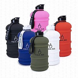 Aqua Jug Big Water Bottle, Dishwasher Safe BPA Free Drinking Water, Force Green 2.2L, Great for Gym Fitness Workout Sports Hiking and More