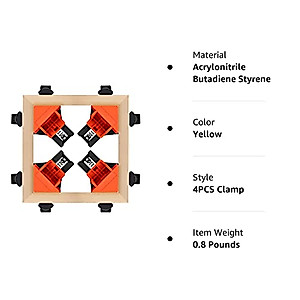 90 Degree Corner Clamps, Wood Working Tools, 4PCS Right Angle Clamps with Adjustable Spring Load, Clip Clamp Tool for Woodworking