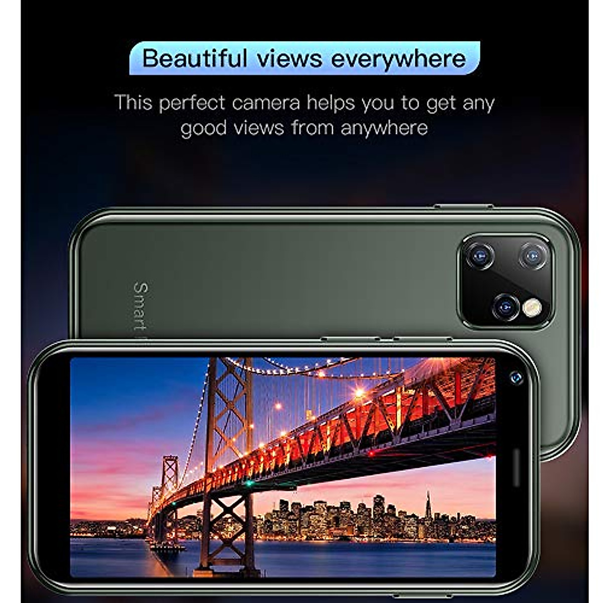 Sudroid Unlocked Mini Smartphone, 2.5 Inch The World's Smallest Cell Phone 3G Network Premium Child Phone Quad Core Small Phone (White)