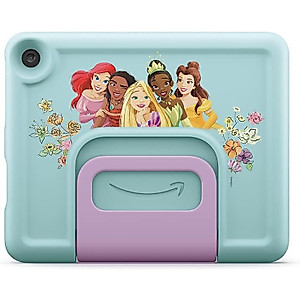 Kids Tablet Bundle: Includes Amazon Fire HD 8 Kids tablet |32 GB | Disney Princess & Made for Amazon, Kids Bluetooth Headset Ages (3-7) | Purple
