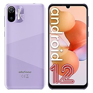 Ulefone Latest Android 12 Unlocked Smartphone, Note 6T (2022), 3GB+64GB, Triple Card Slots, 6.1" Waterdrop Full- Screen Dual 4G Unlocked Cell Phones, AI Camera 13MP+5MP, 3300mAh, Face Unlock - Purple