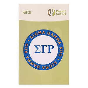 Desert Cactus Sigma Gamma Rho Sorority Patch Embroidered Appliqué Patch Sew or Iron On Blazer Jacket Bag (Design 6)