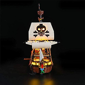T-Club Led Light Kit for Lego 31109 Creator 3 in 1 Pirate Ship Inn & Skull Island Model Building Blocks(Not Include Lego Model)