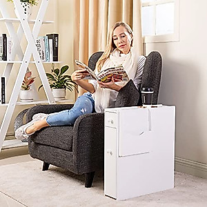 Organizedlife Freestanding Bathroom Cabinet, Wooden Floor Cabinet Toilet, Paper Holder Organizer, Toilet Paper Holder, Corner Cabinet Without Assembly