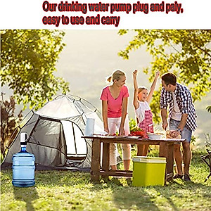 Upgraded Water Bottle Pump, GuangTouL 5 Gallon USB Charging Automatic Drinking Water Pump, Universal 2-5 Gallon Jugs Portable Electric Water Bottle Dispenser for Home Kitchen Office Camping