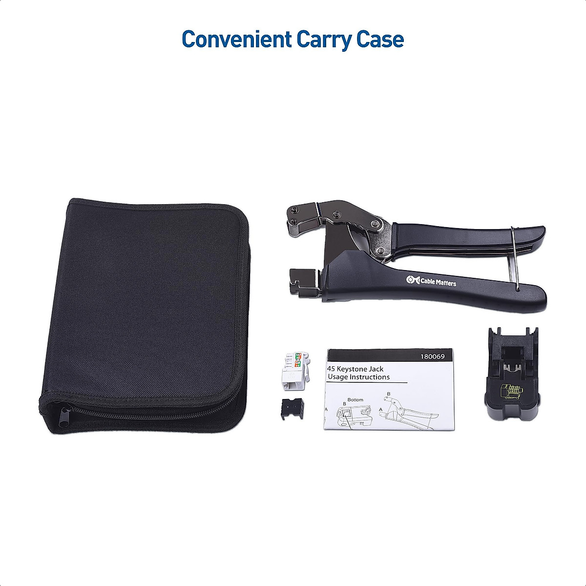 Cable Matters Crimp Tool for Cable Matters Cat 6 90-Degree RJ45 Slim-Profile Keystone Jacks with Model 180070 (Not compatible with Model 180005 Series Keystones)