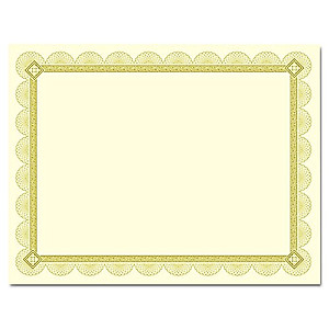 Southworth CTP2V Premium Certificates Ivory Spiro Gold Foil Border 66 lb 8.5 x 11 15/Pack