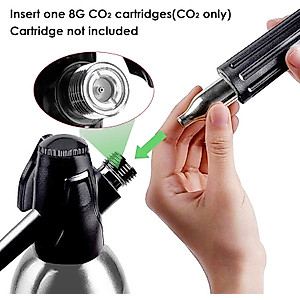 ALIMOTA Soda Streaming Machine - Carbonated Water Machine with CO2 Tanks, Sparkling Water Maker, Soda Water and Cocktail Maker Machine, All-in-one Soda Maker Solution(Silver)